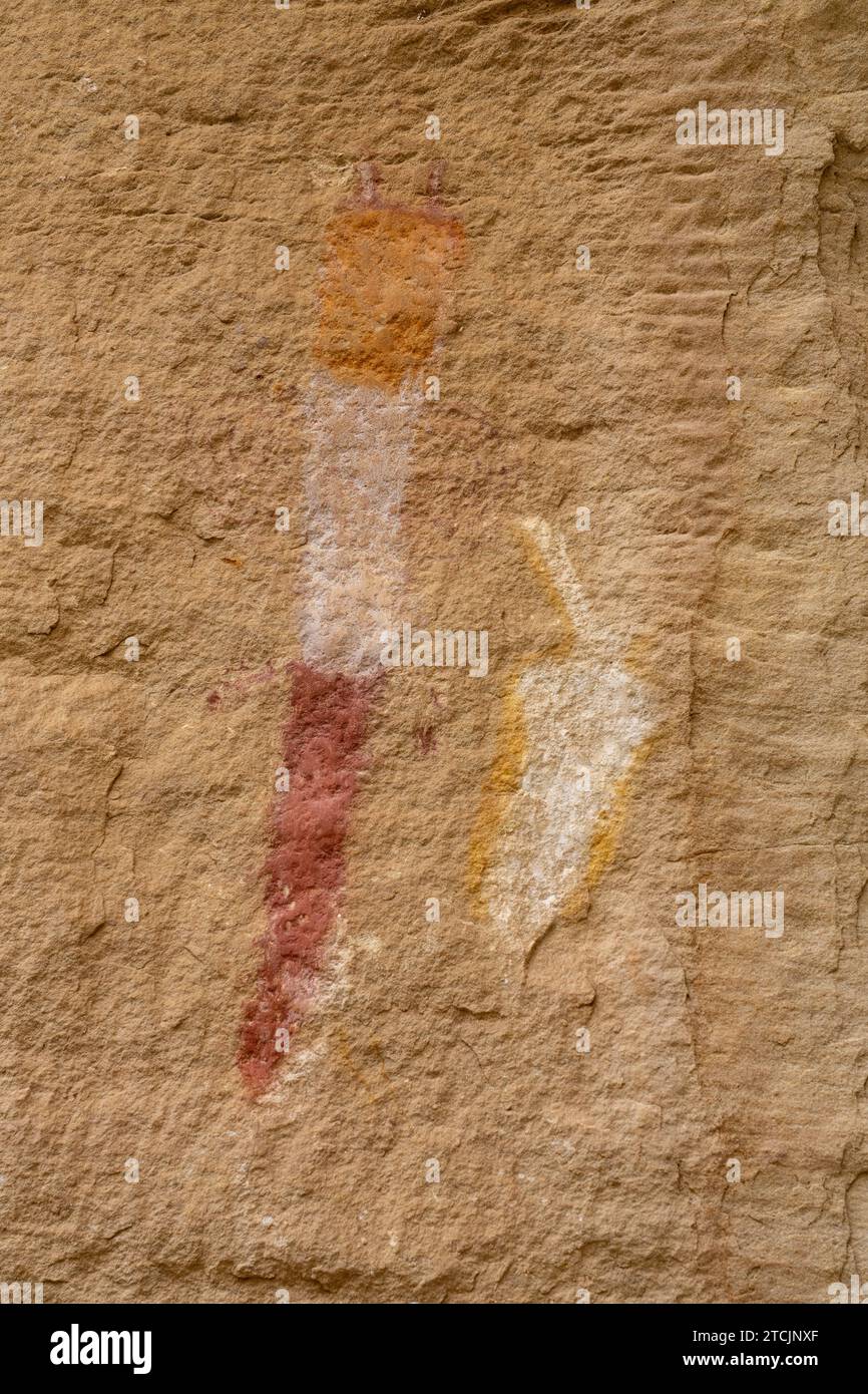 Pre-Hispanic pictographs at the White Birds Interpretive Site in the ...