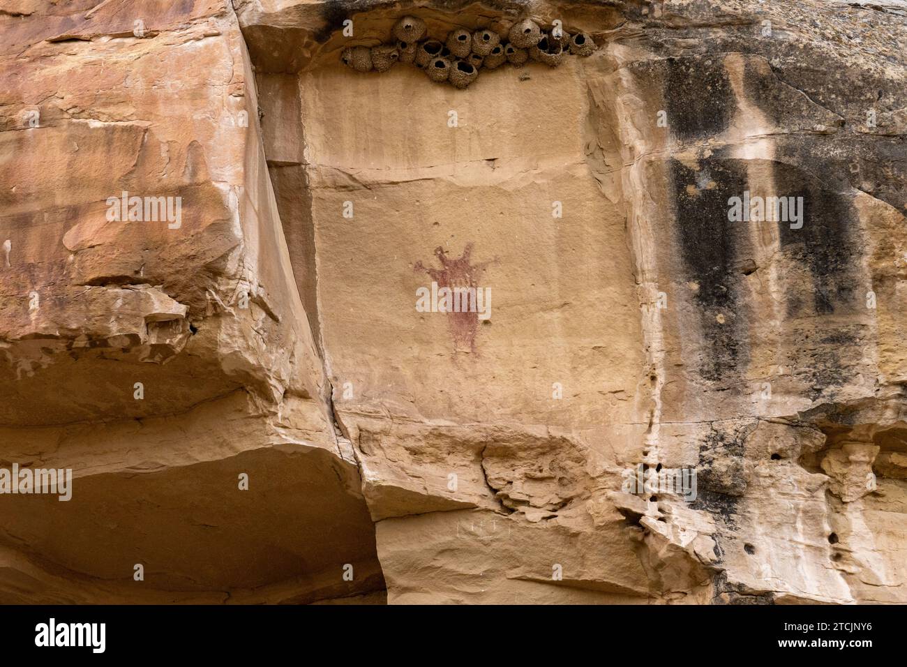 Native American pictographs at the Waving Hands Canyon Interpretive ...