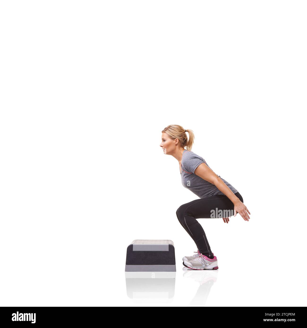 Exercise, woman and aerobics with health, training and wellness ...