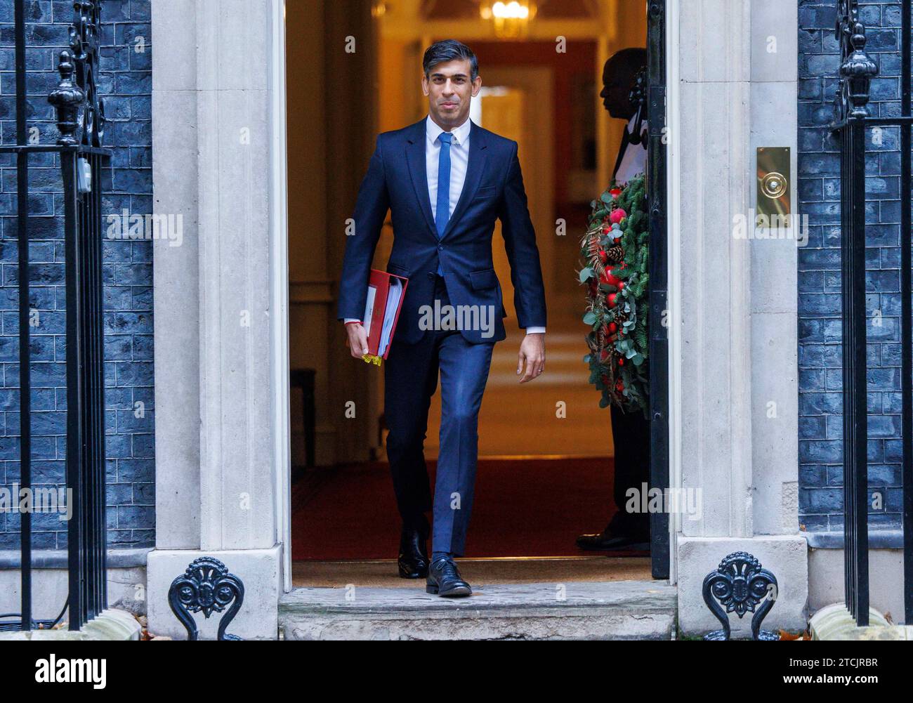 London, UK. 13th Dec, 2023. Prime Minister, Rishi Sunak, leaves Number ...