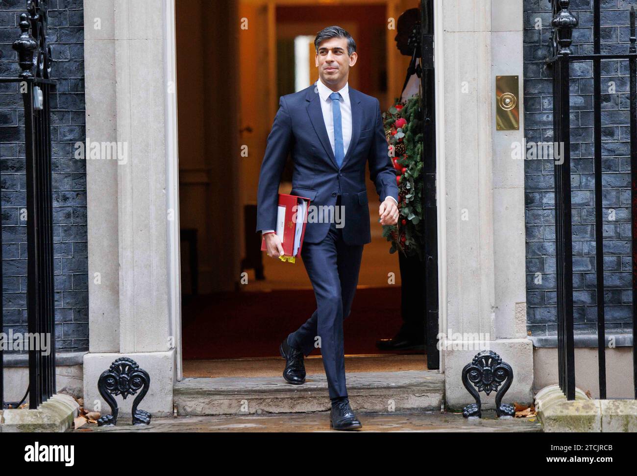 London, UK. 13th Dec, 2023. Prime Minister, Rishi Sunak, leaves Number ...