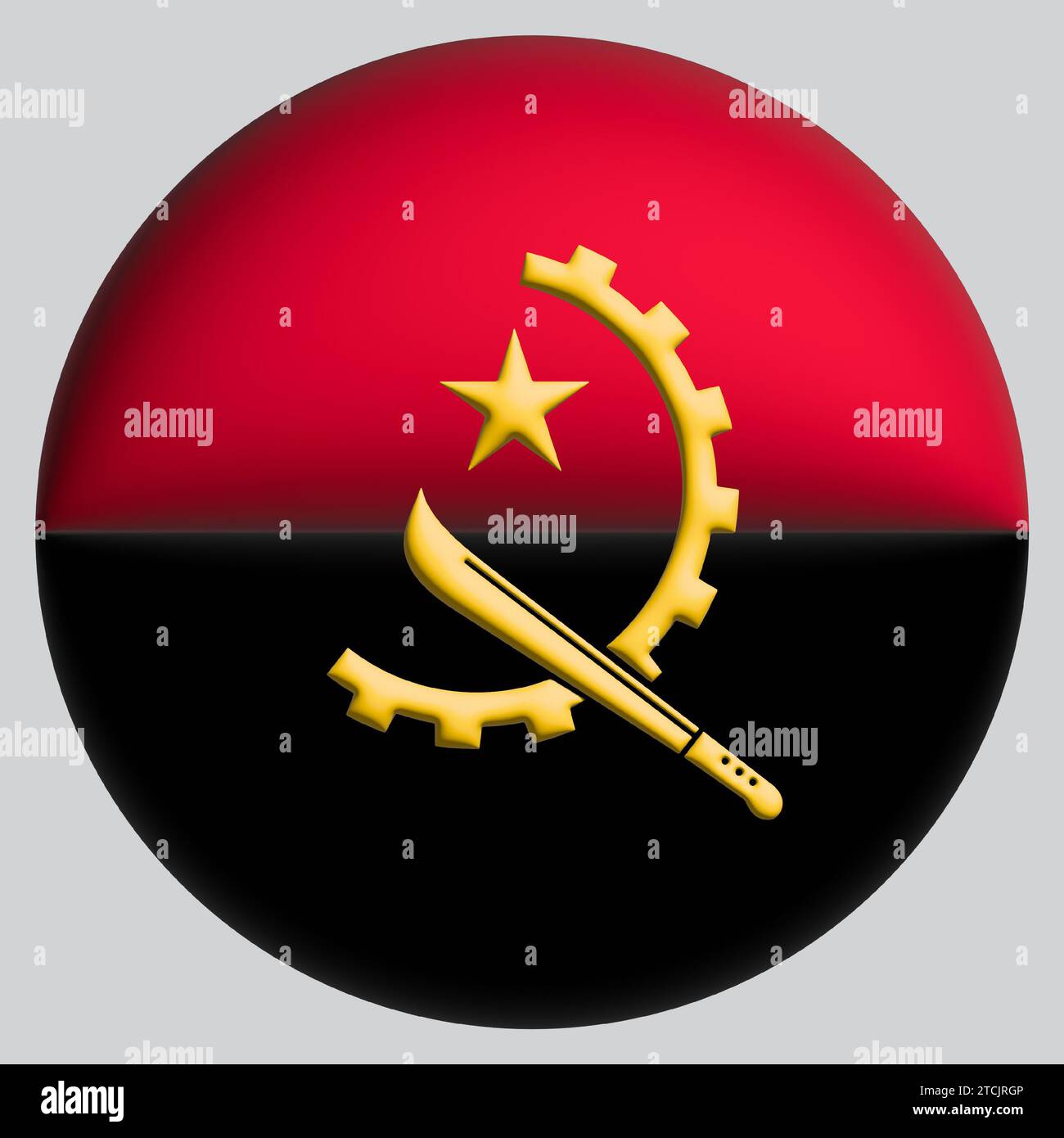 3D Flag of Angola on a avatar circle background Stock Photo - Alamy