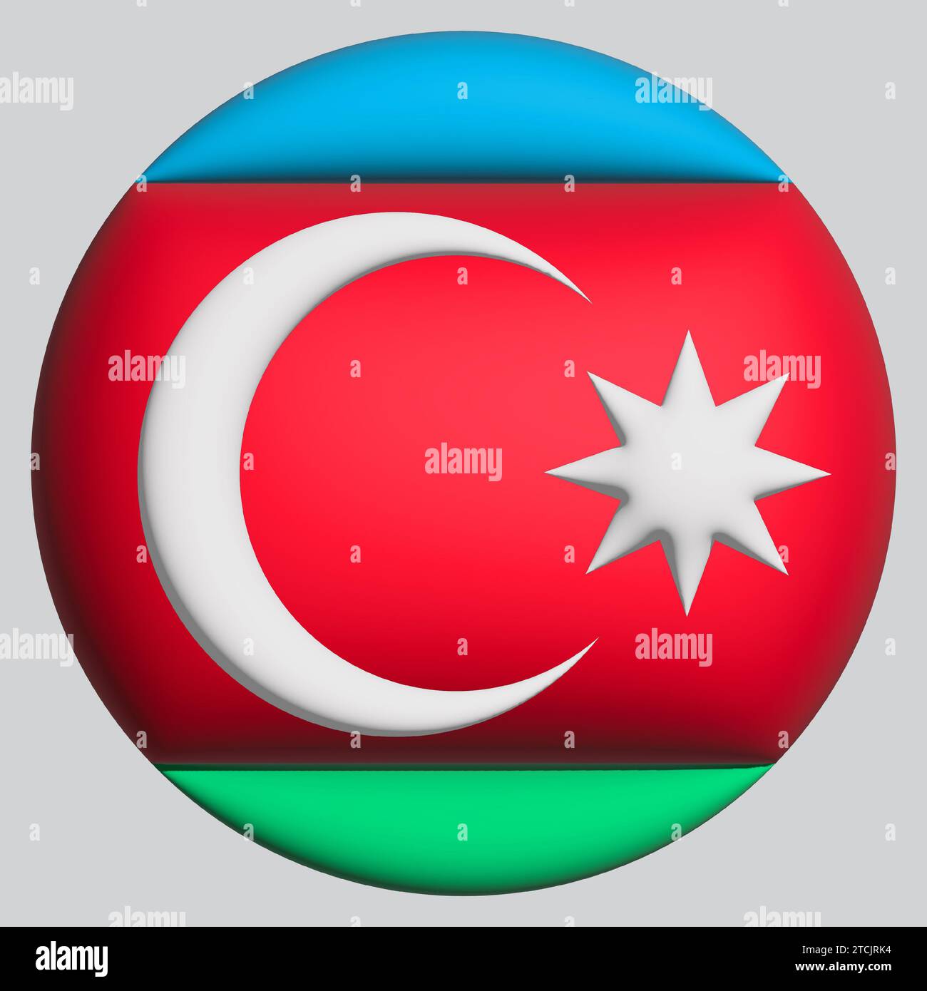 3D Flag of Azerbaijan on a avatar circle background Stock Photo - Alamy