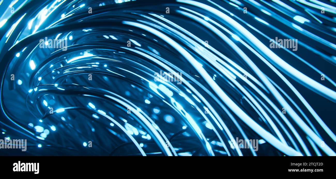 Abstract technology background with moving bokeh lights Stock Photo - Alamy