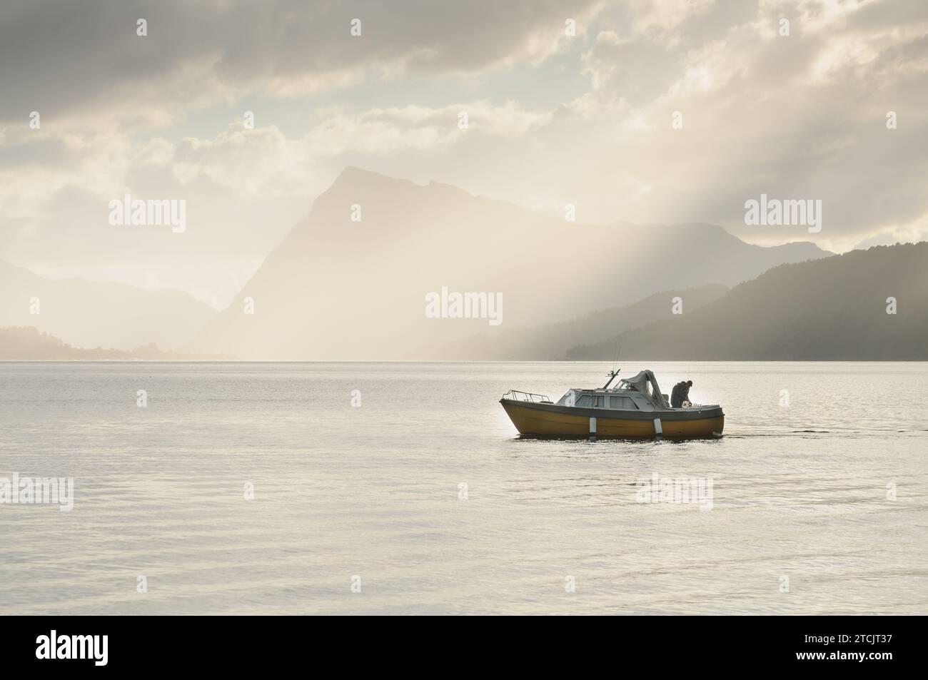 Angler in the boat hi-res stock photography and images - Alamy