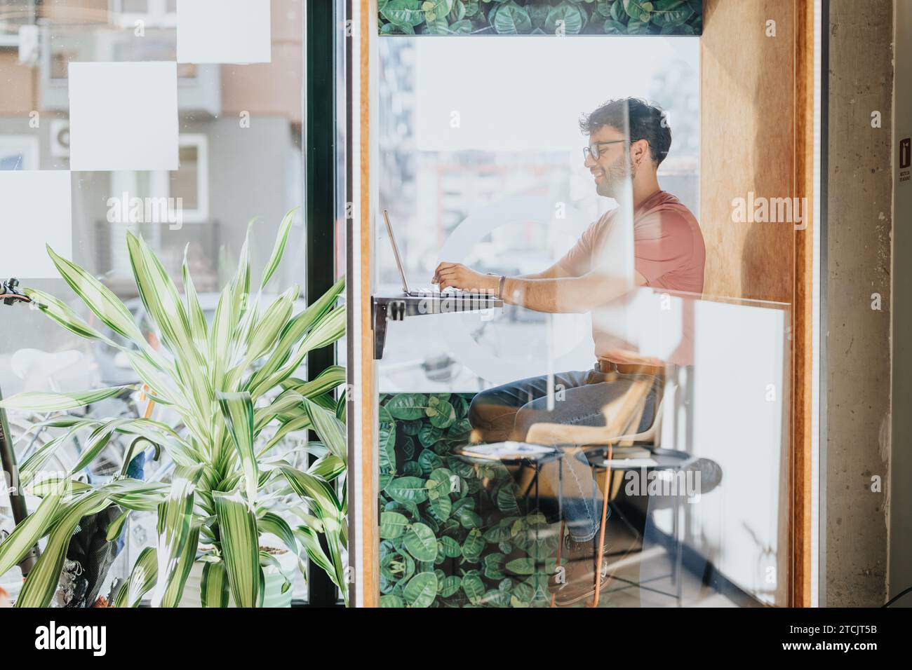 Successful Businessman Negotiating Project in Soundproof Phone Booth ... Successful Businessman Negotiating Project in Soundproof Phone Booth ...