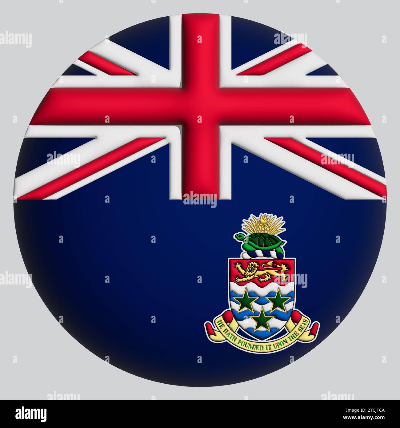 3D Flag of Cayman Islands on a avatar circle background Stock Photo - Alamy