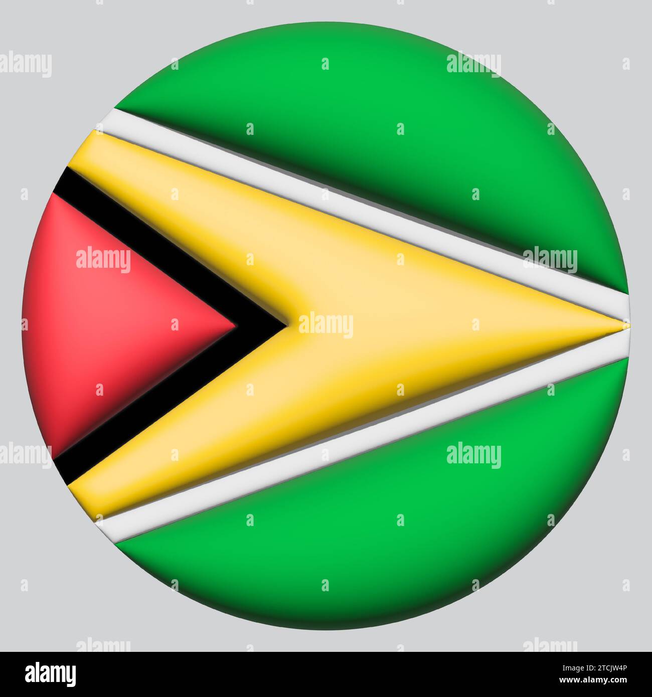 3D Flag of Guyana on a avatar circle background Stock Photo - Alamy