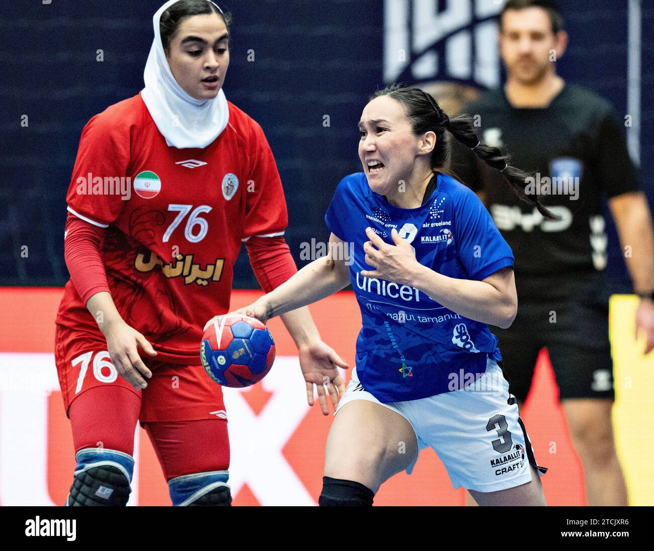 Frederikshavn, Denmark. 13th Dec, 2023. Greenland's Andrea Heilmann in ...