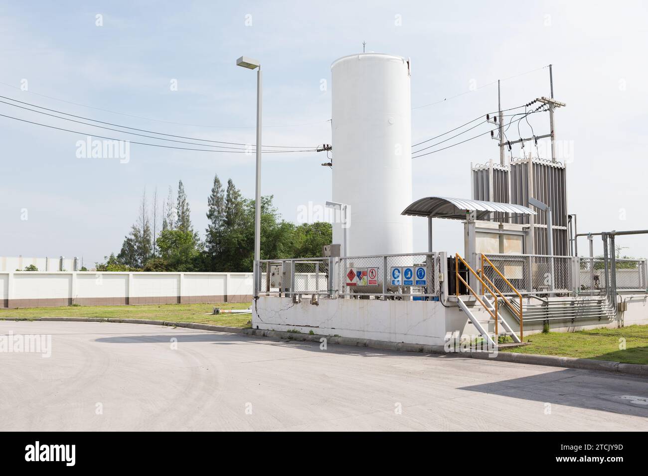 Small oil and gas storage tanks in open air Stock Photo - Alamy