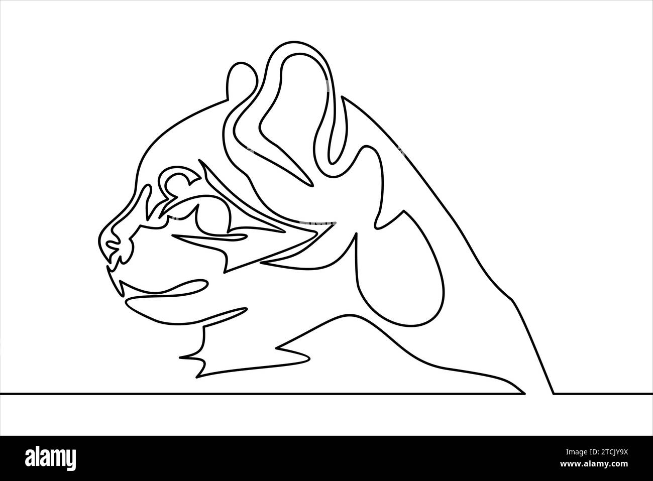 Cat head logo outline hi-res stock photography and images - Alamy