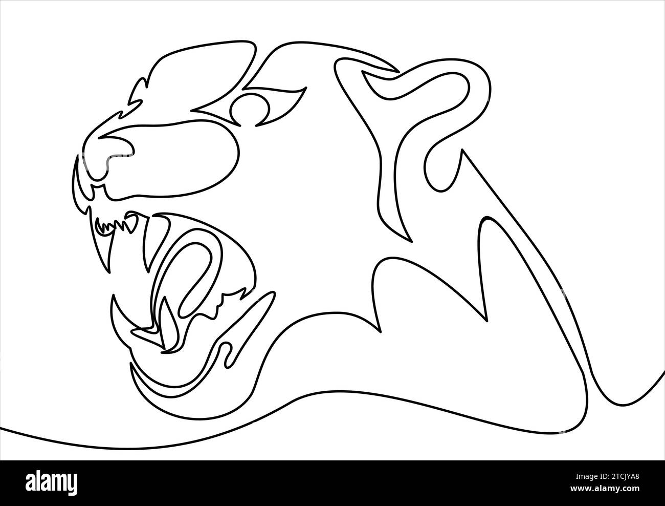 One line drawn cat Stock Vector Images - Alamy