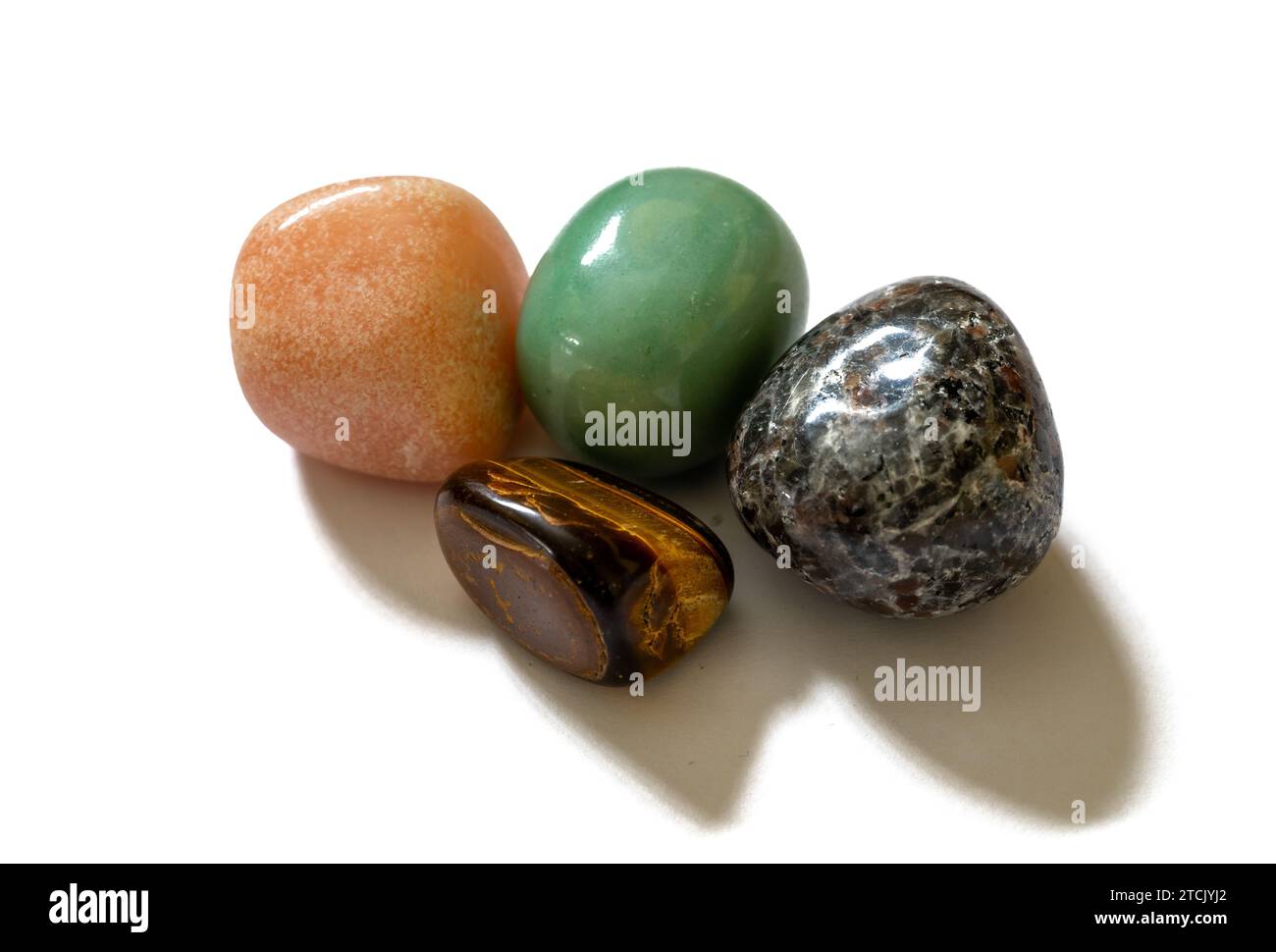 set of mineral stones on white background Stock Photo - Alamy