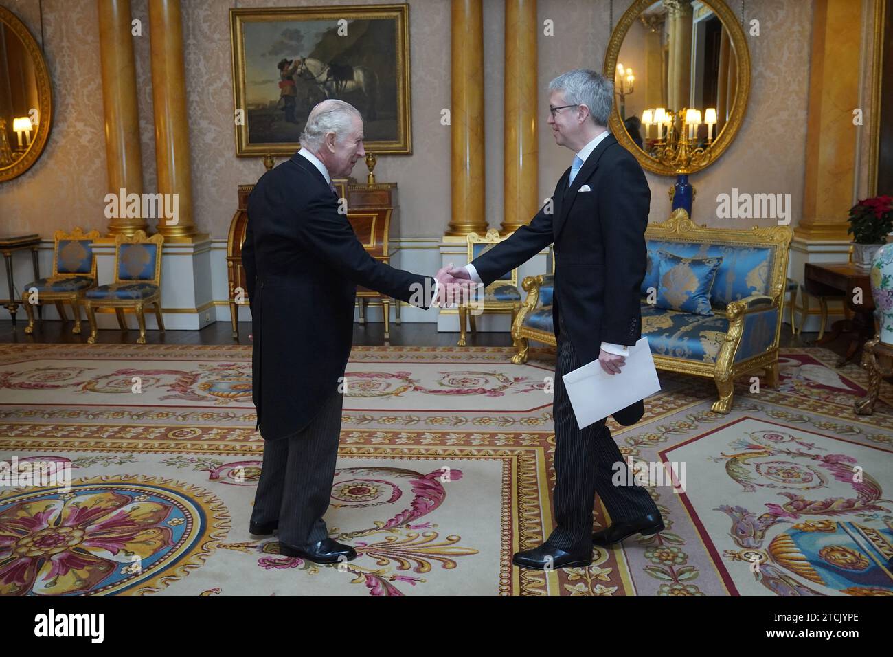 The Ambassador of Sweden, Stefan Gullgren, presents his credentials to ...