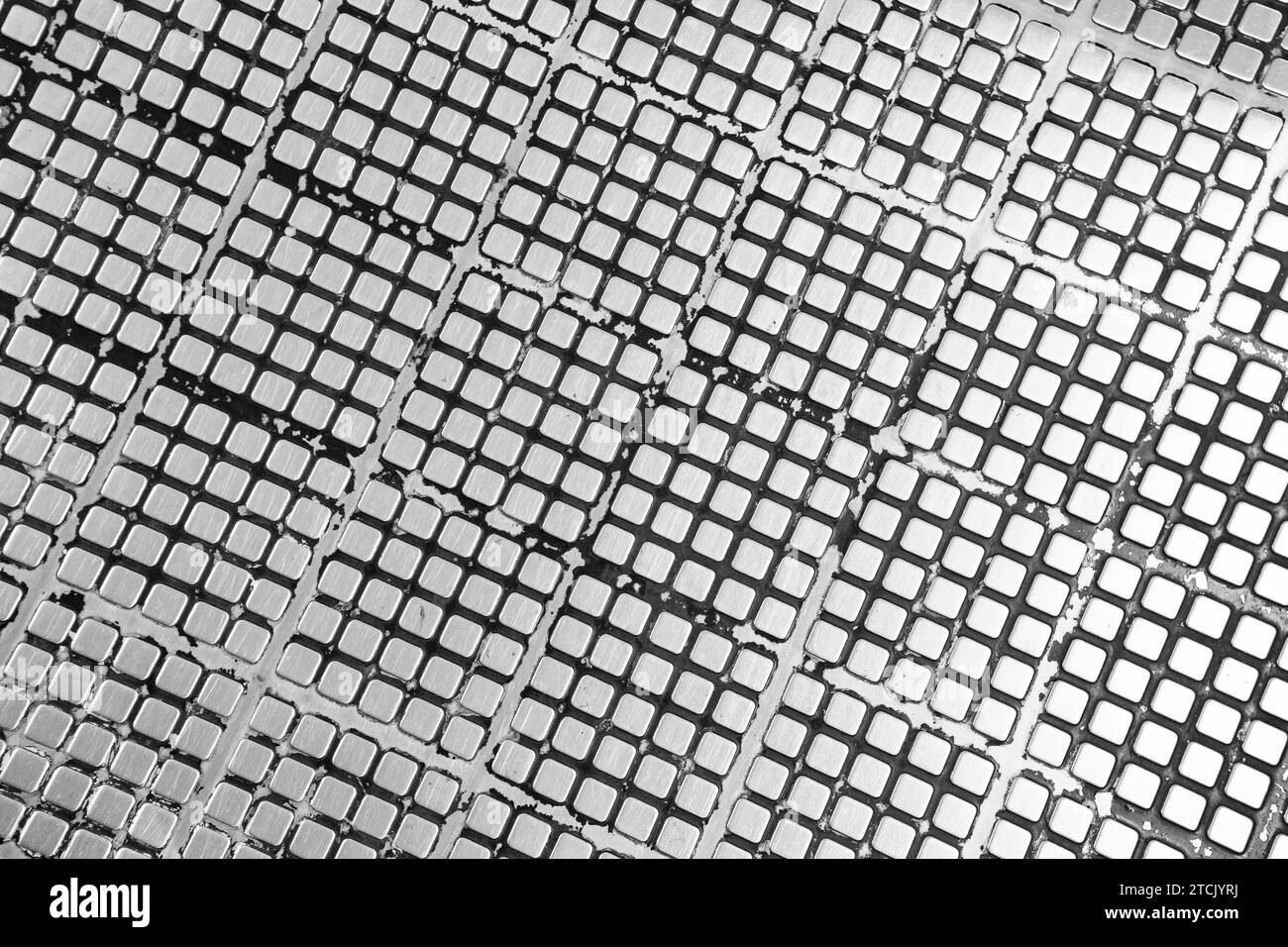 square metal plate texture pattern used as abstract background Stock ...