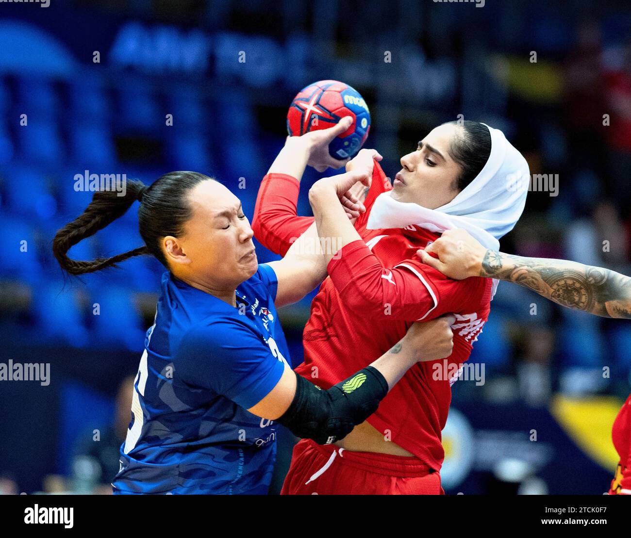 Greenland's Ivaana Holm in the World Cup match between Greenland and ...