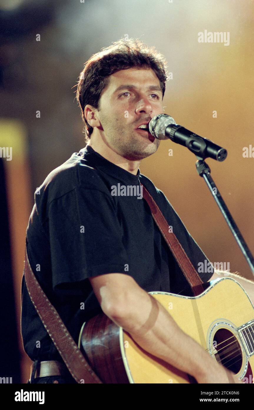 Padova Italy 1999-06-01: Luca Barbarossa,Italian singer,during the ...