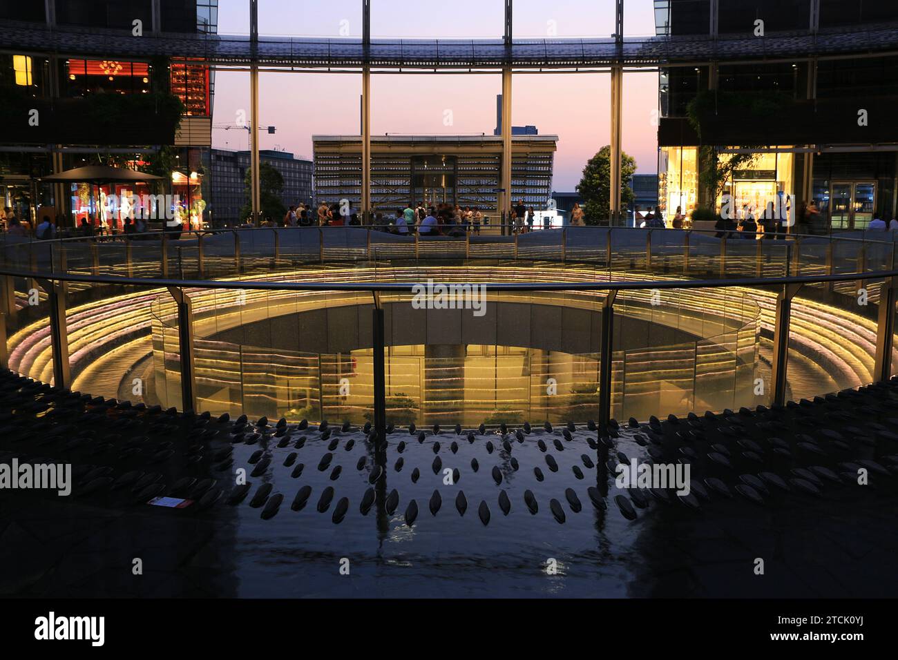 Milano, Italy. A detail of the modern design of Gae Aulenti square in ...