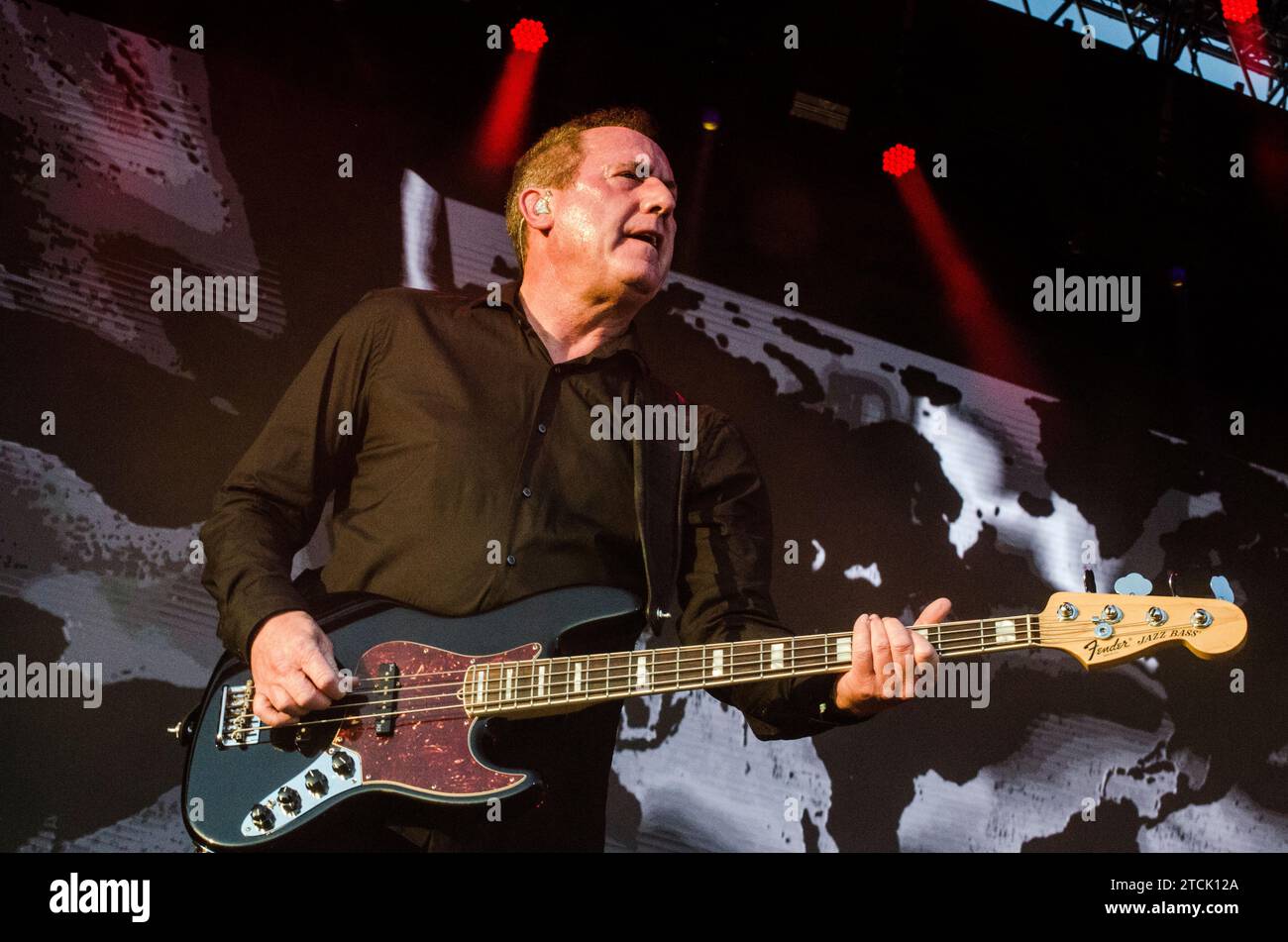 Andy McCluskey of OMD (Orchestral Manoeuvres in the Dark) performing at ...