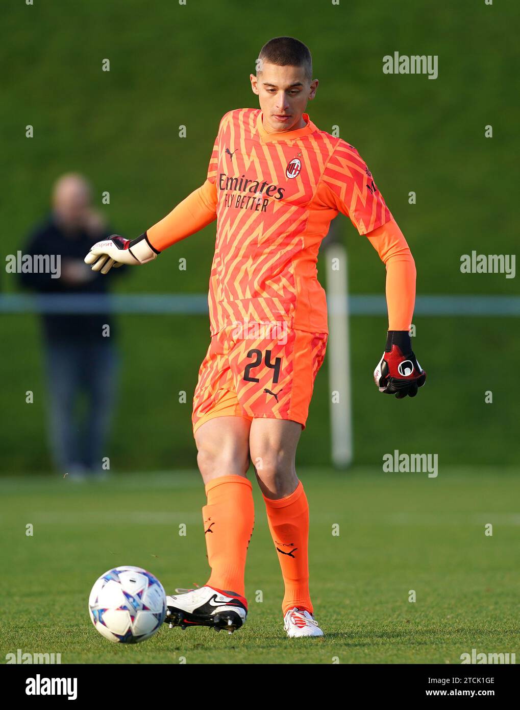 AC Milan goalkeeper Andrea Bartoccioni during the UEFA Youth League, Group F match at Whitley ...