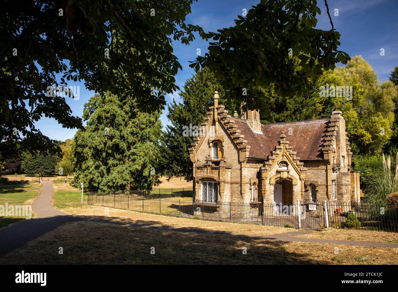 UK, England, Buckinghamshire, High Wycombe, Hughenden Manor gatehouse ...