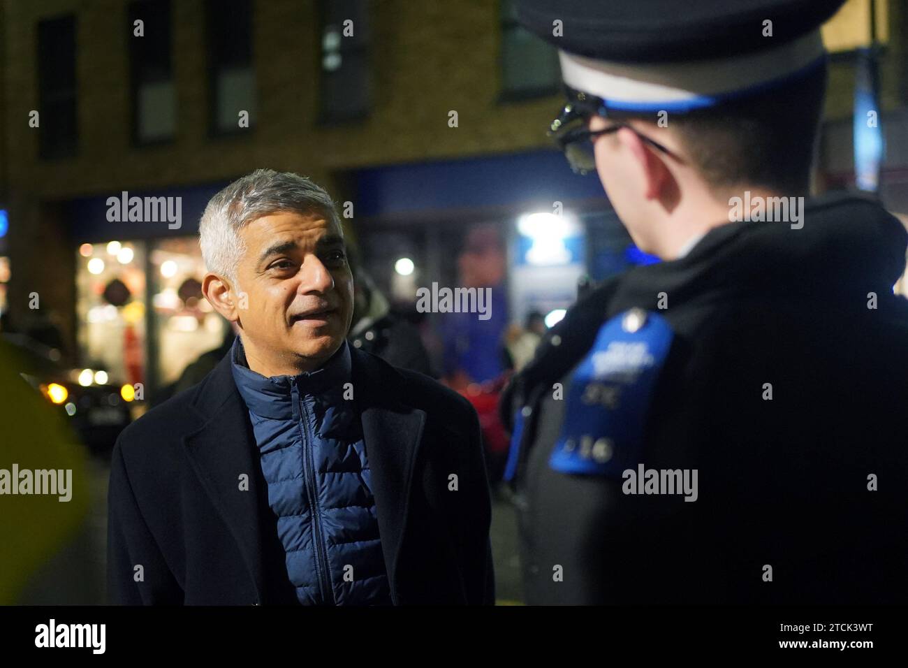 London Mayor Sadiq Khan With Metropolitan Police Officers During A