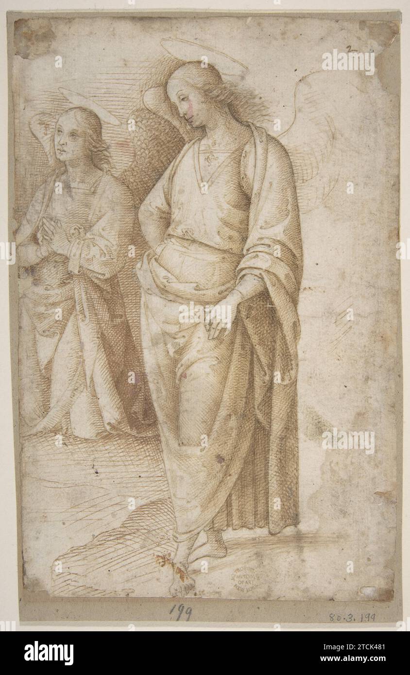 Two Figures of Angels Standing 1880 by Perugino (Pietro di Cristoforo ...