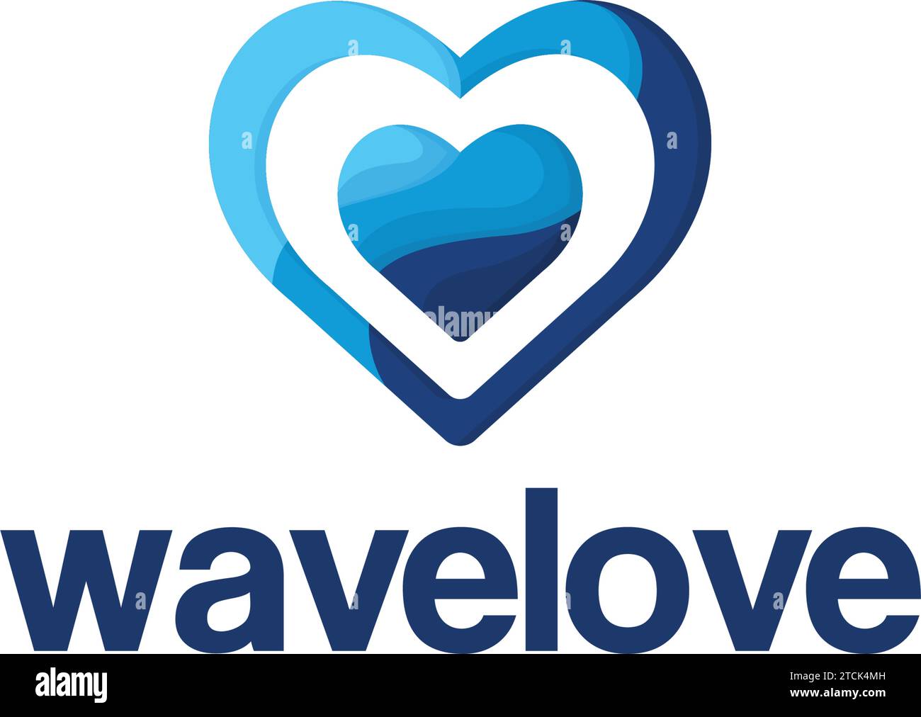 Heart water beach love shape Stock Vector Images - Alamy
