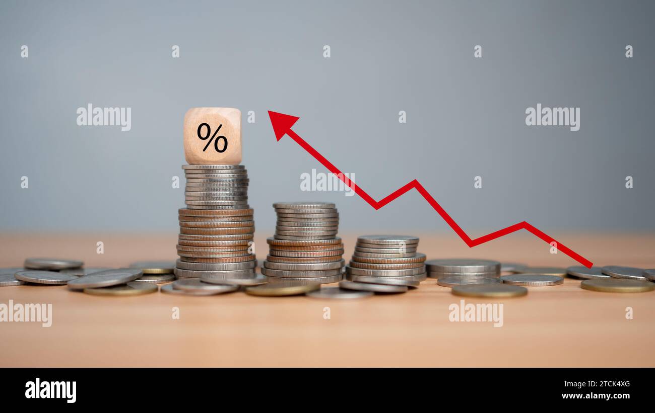 Red inflation graph hi-res stock photography and images - Alamy