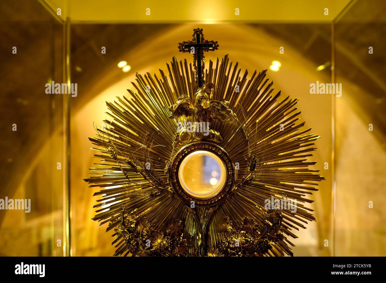 Golden religious object, Murcia, spain Stock Photo - Alamy