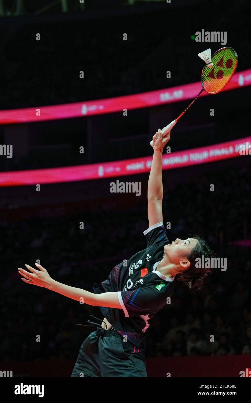 Hangzhou, China. 13th Dec, 2023. Han Yue competes during the women's ...
