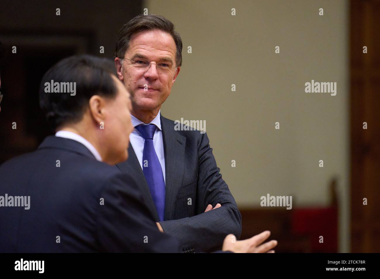 TThe Hague, Netherlands. 13th Dec, 2023. Outgoing Prime Minister Mark ...