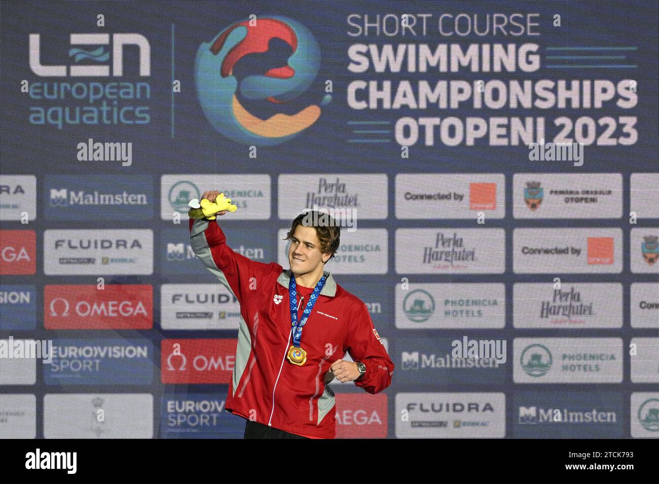 Noe Ponti of Switzerland celebrates after winning the gold medal in the ...