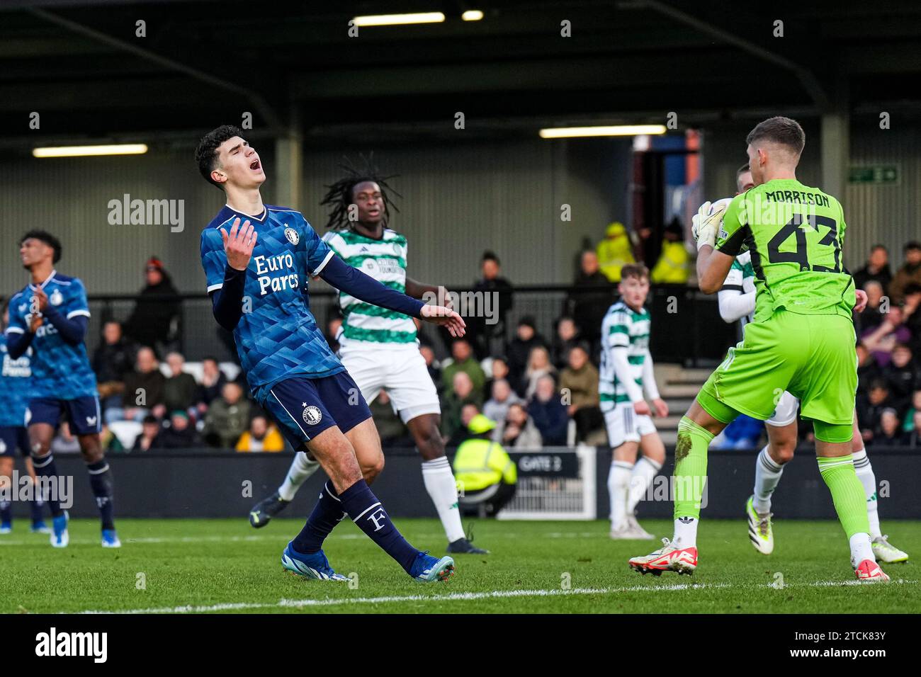 Glasgow, UK. 13th Dec, 2023. Glasgow - Shaqueel van Persie of Feyenoord ...