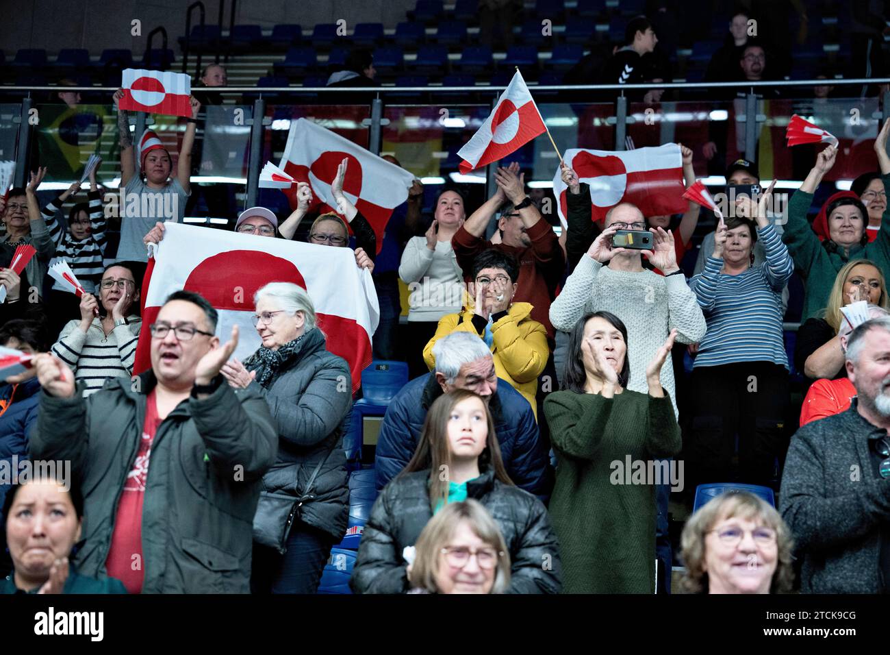 Fans from Greenland reacts in the IHF World Womens Handball ...