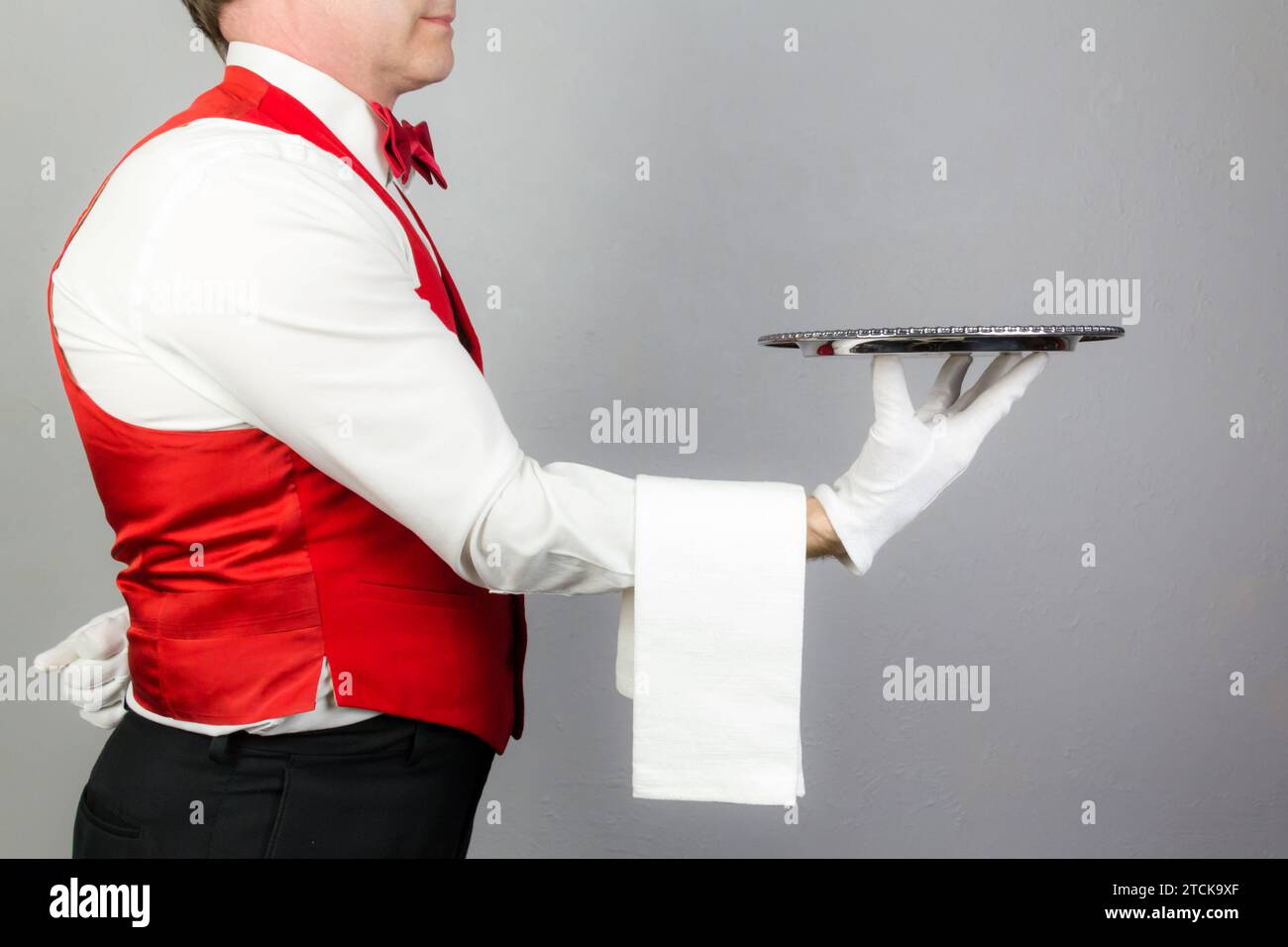 Silver service waiter hi-res stock photography and images - Alamy