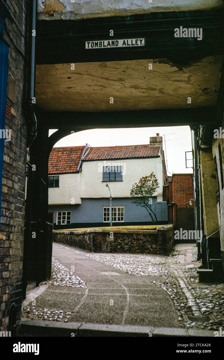 Tombland Alley, Norwich, Norfolk, England, UK July 1970 Stock Photo - Alamy