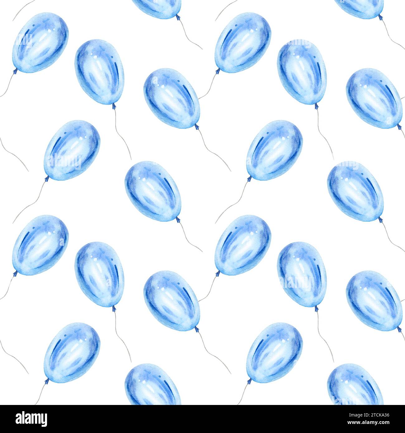 watercolor seamless pattern with air different blue and cyan ...