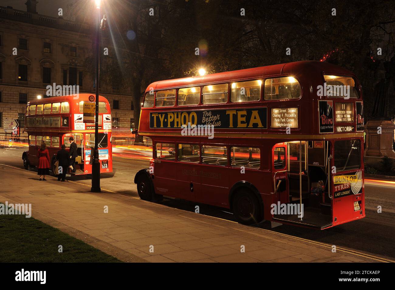 Buses in Parliament Square Stock Photo - Alamy