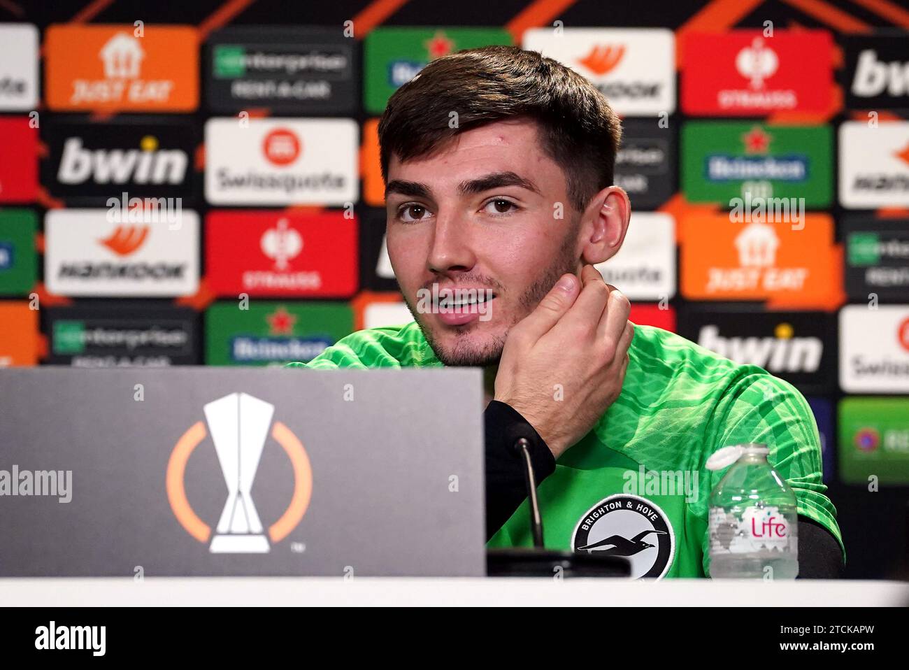 Brighton and Hove Albion's Billy Gilmour during a press conference at ...