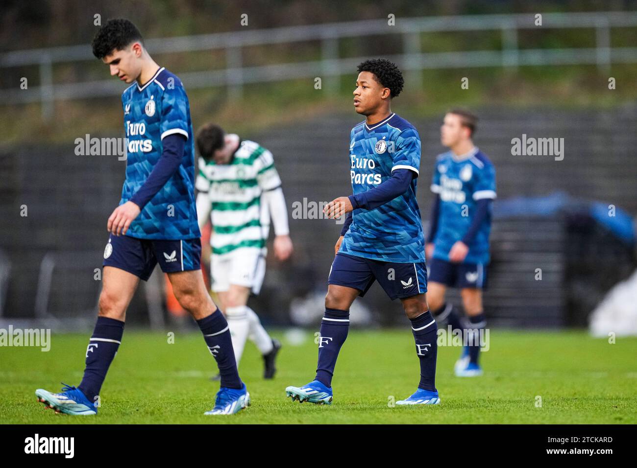 Glasgow, UK. 13th Dec, 2023. Glasgow - Rainey Breinburg of Feyenoord ...