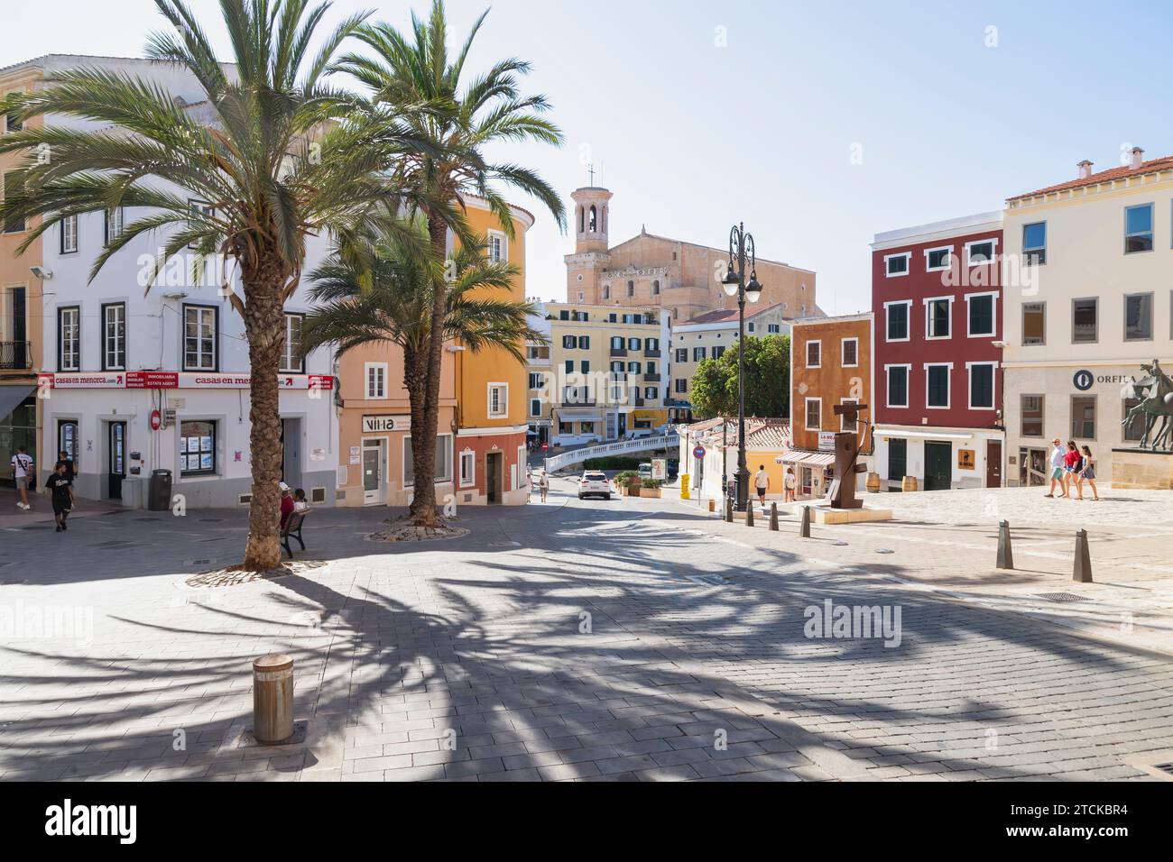 Cozy inner city of Mahon with a view of the Iglesia de Santa Maria ...