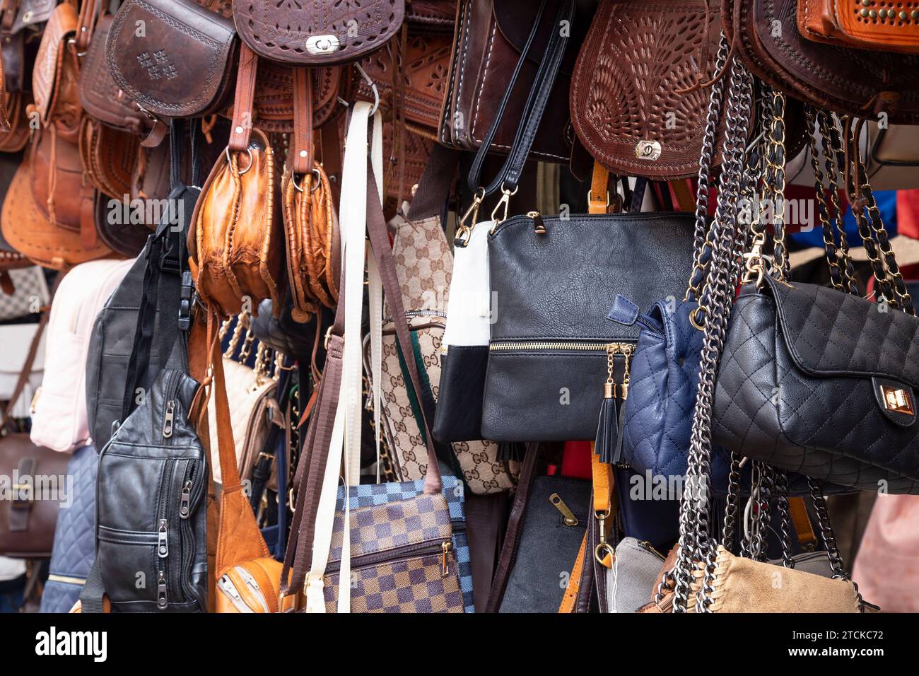Collection of various new handbags Stock Photo - Alamy