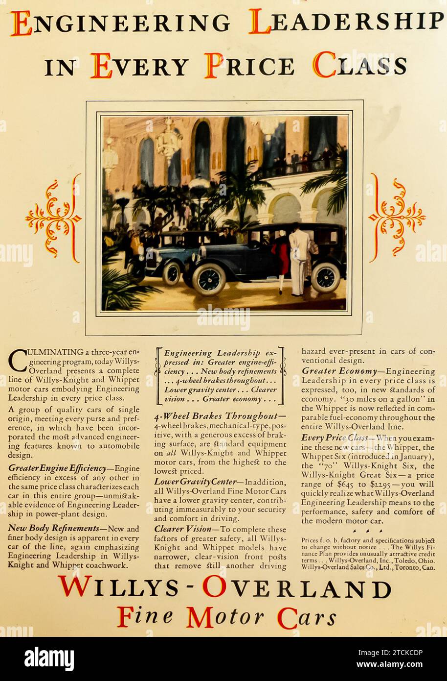 American cars 20s ads hi-res stock photography and images - Alamy