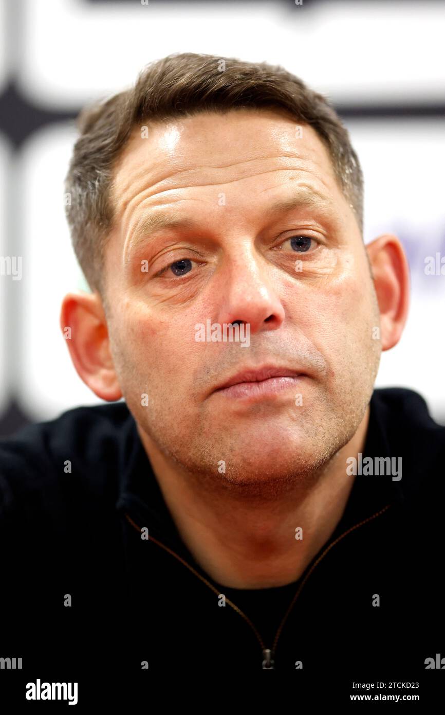 Rotherham United manager Leam Richardson during a press conference ...