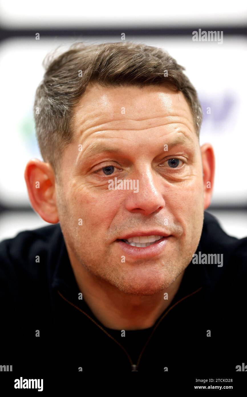 Rotherham United manager Leam Richardson during a press conference ...