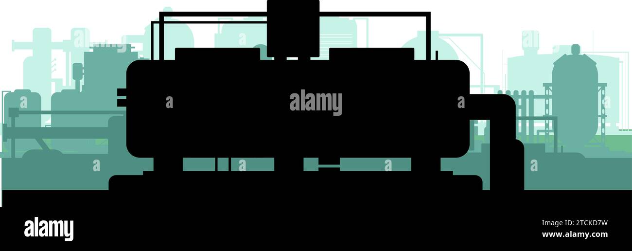 Large tank for storing liquids and gases. Enterprise production. Object ...