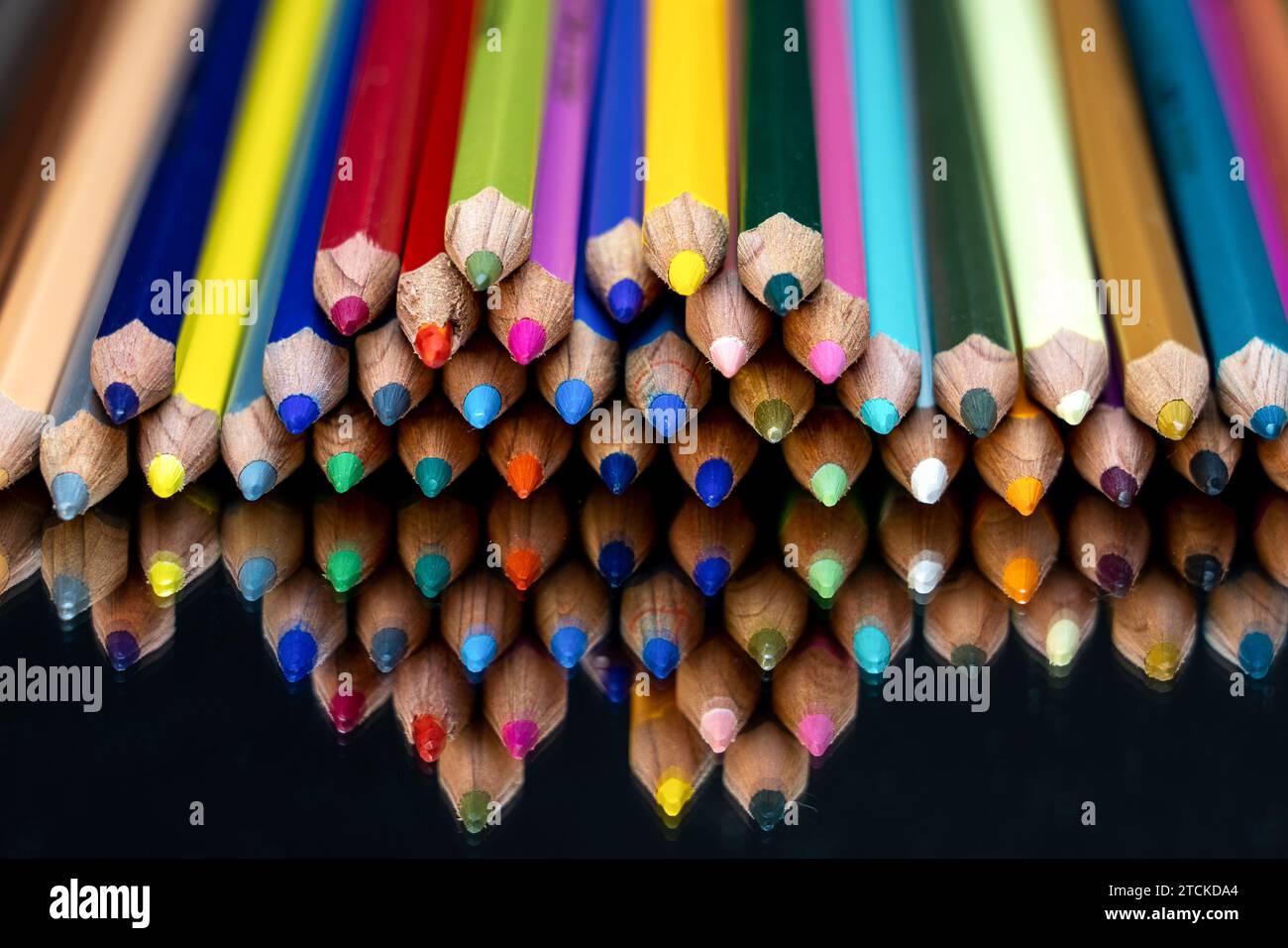 A pile of coloured pencils Stock Photo - Alamy