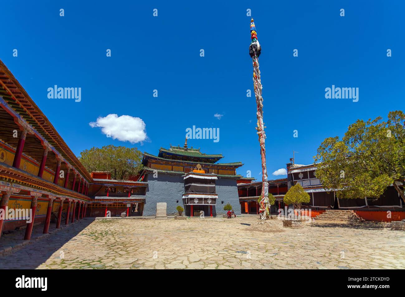 Main entrance to Shalu Monastery, Shigatse, Tibet, China Stock Photo ...