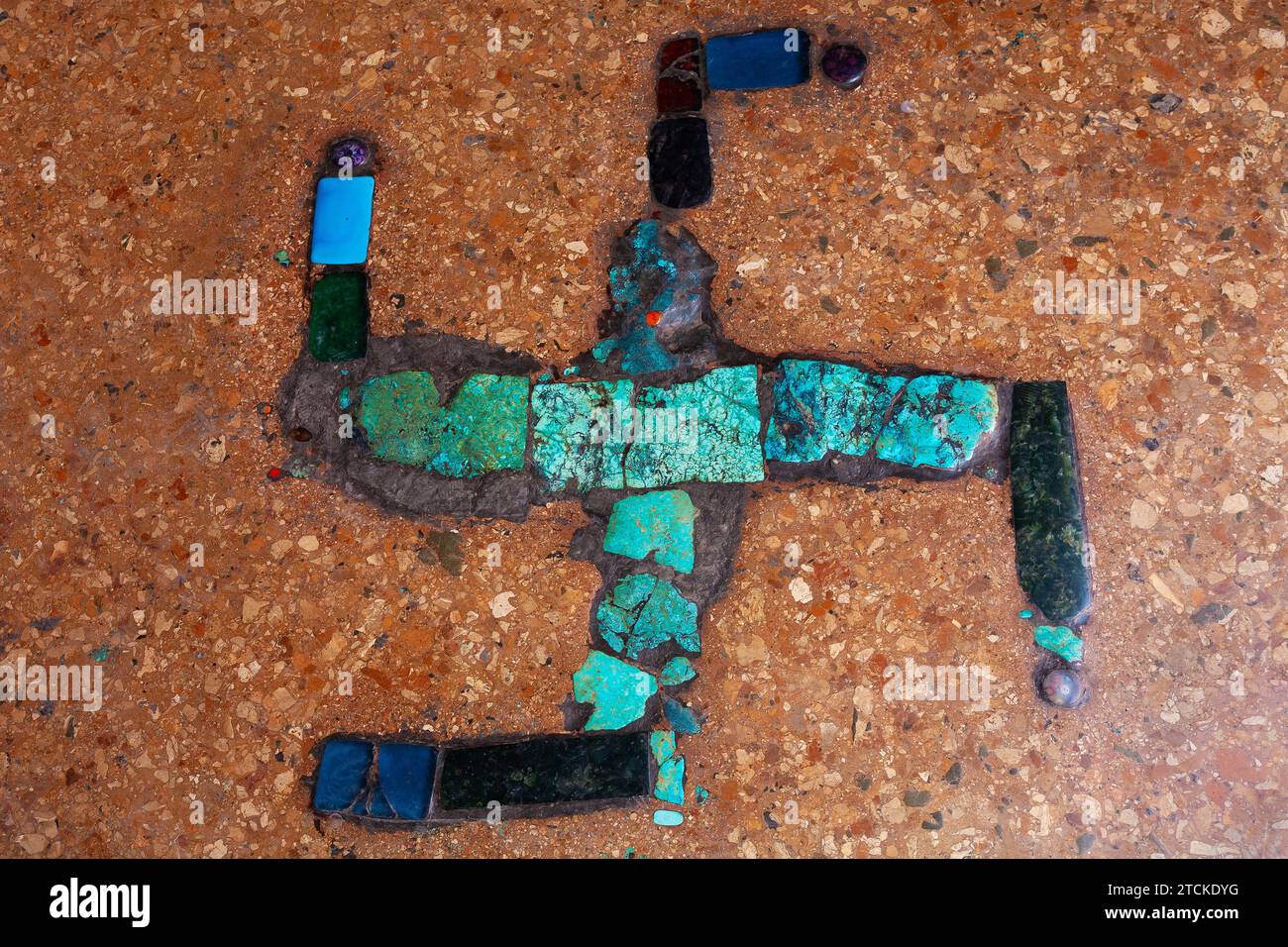 The swastika on the flor in Tashi-Lhunpo Monastery, Shigatse, Tibet ...